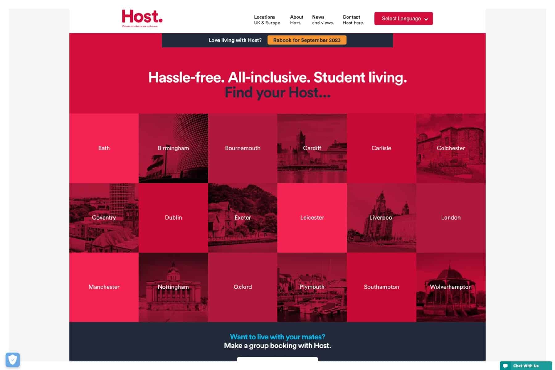Improving website for award-winning student housing - Atomic Smash